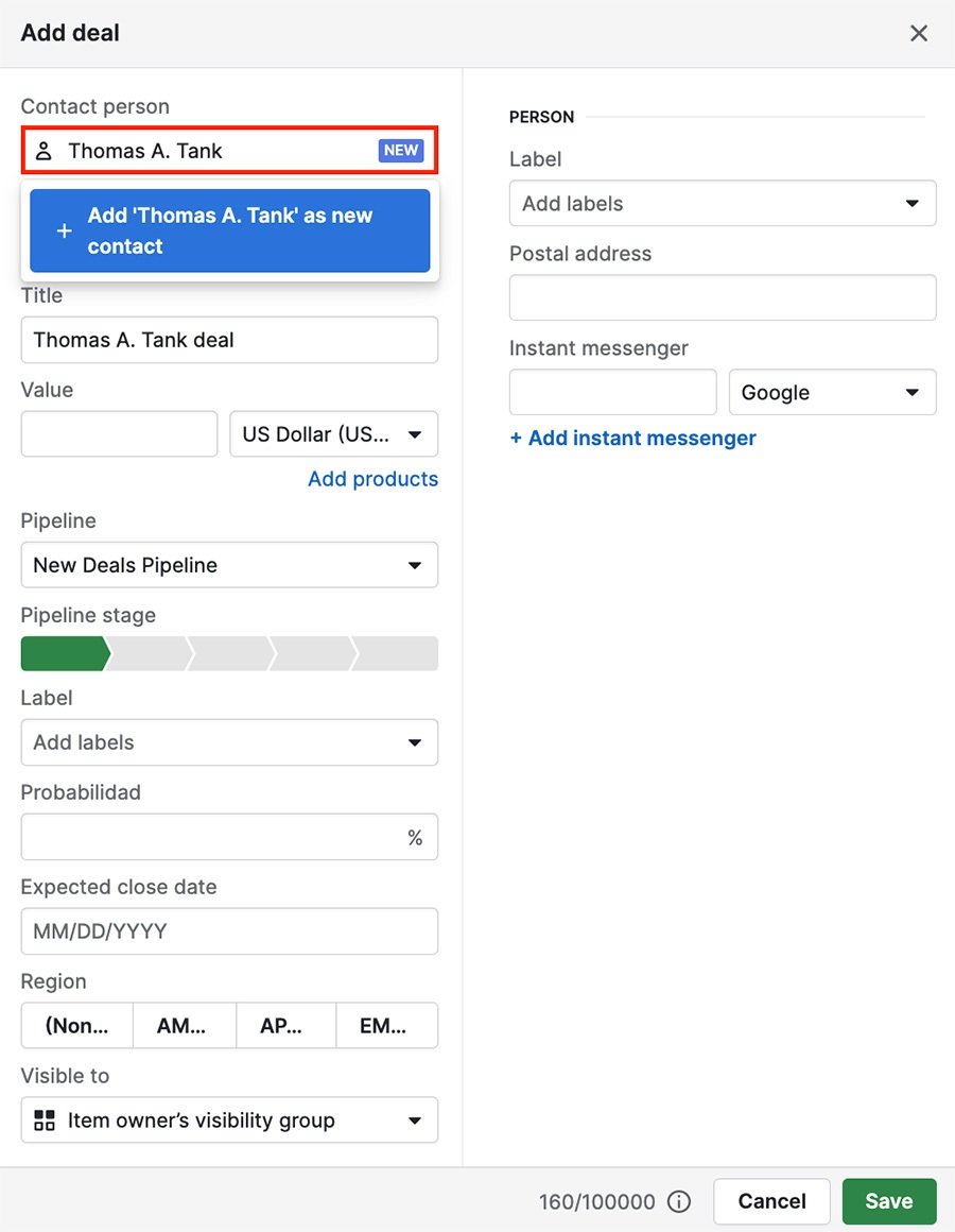 Contacts: people and organizations - Knowledge Base | Pipedrive